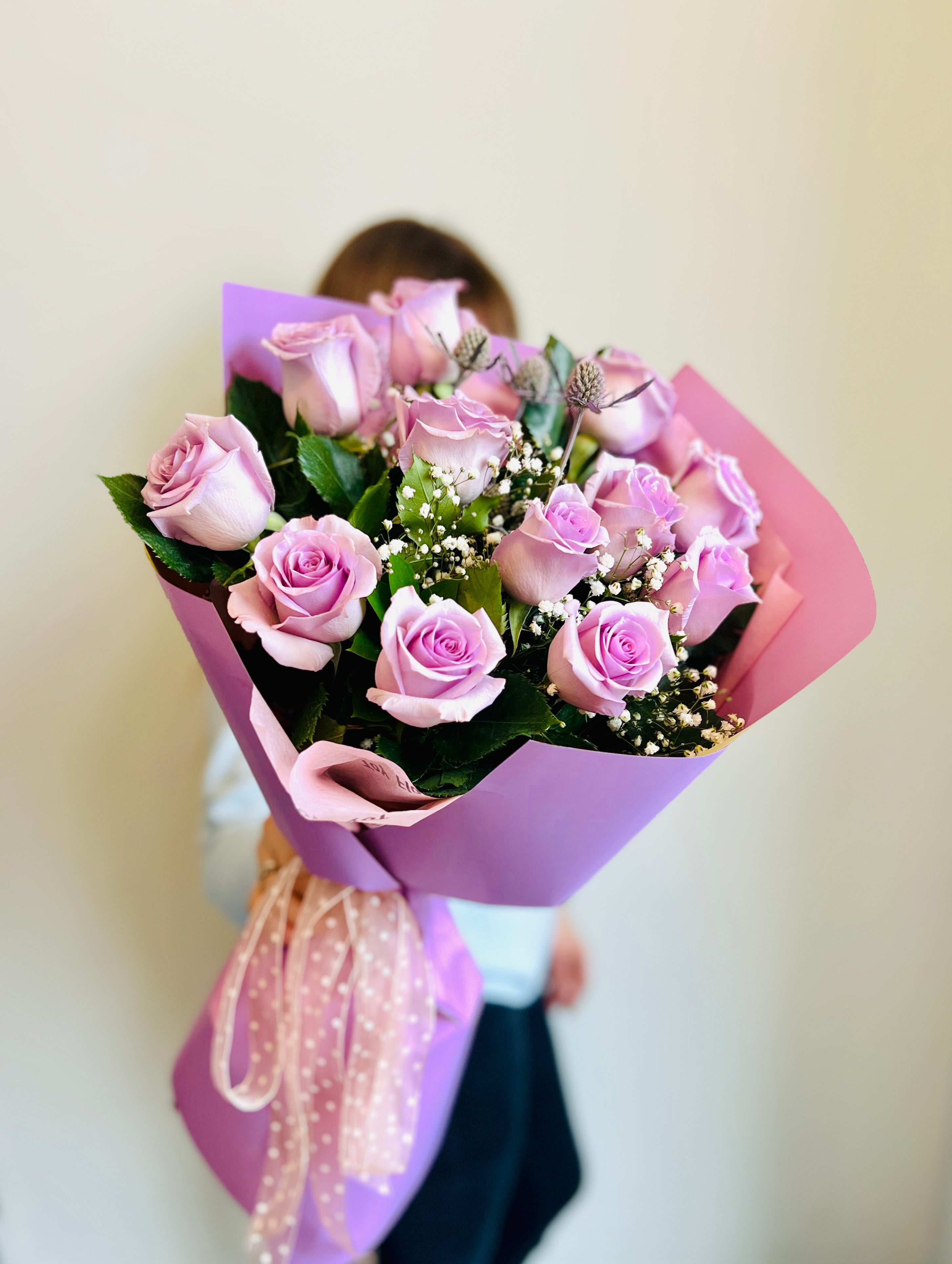 One Dozen Lavender Roses (12 Stems) | Toy Florist
